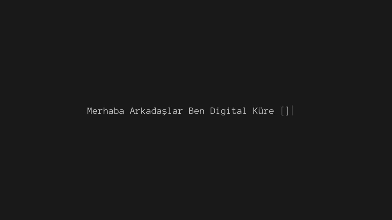 Css Ile Daktilo Efekti Typewriter Effect Html And Css Digital Küre ® Dijital Reklam Ajansı
